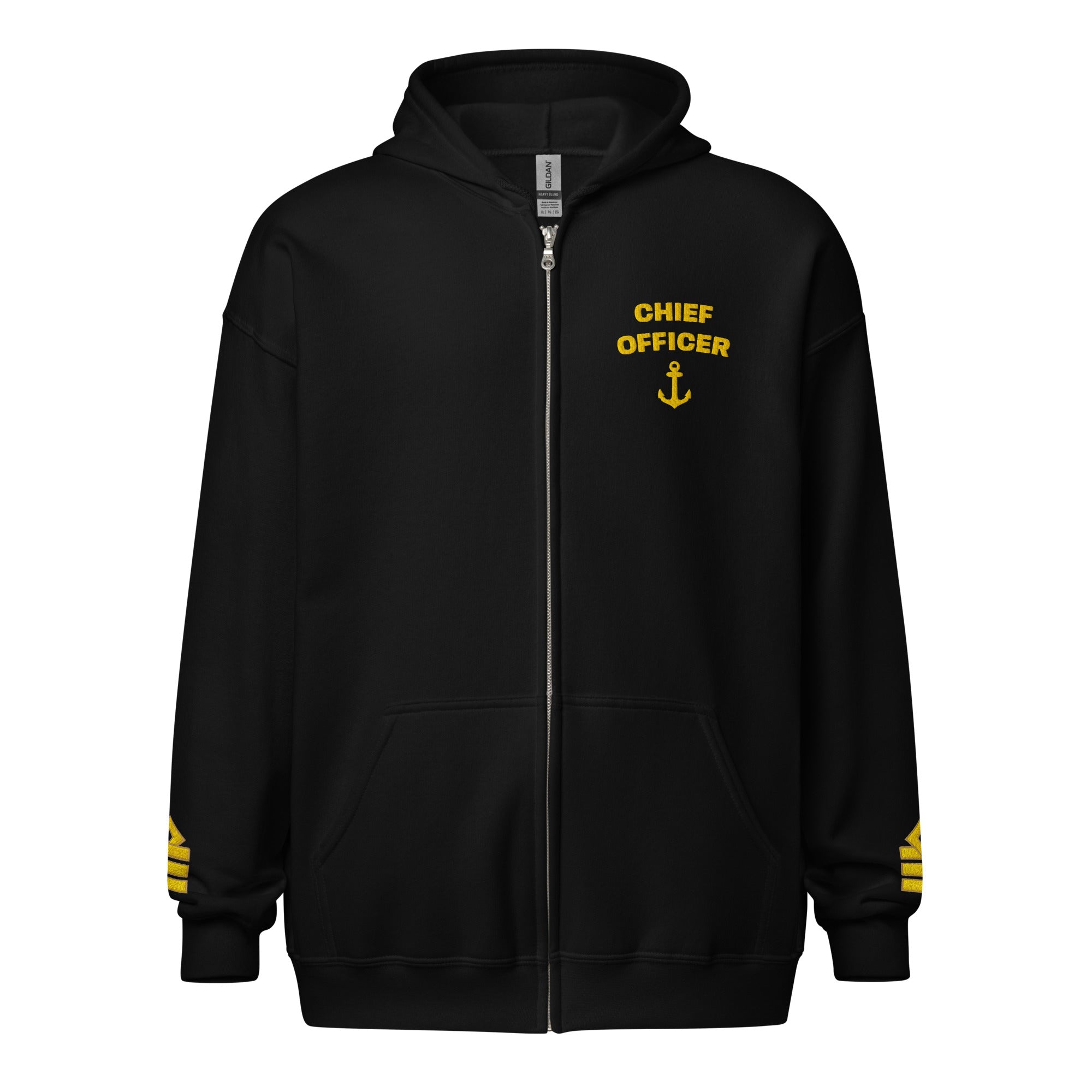 Chief Officer Uniform Zip Hoodie – Epaulettes & Rank Embroidery ...