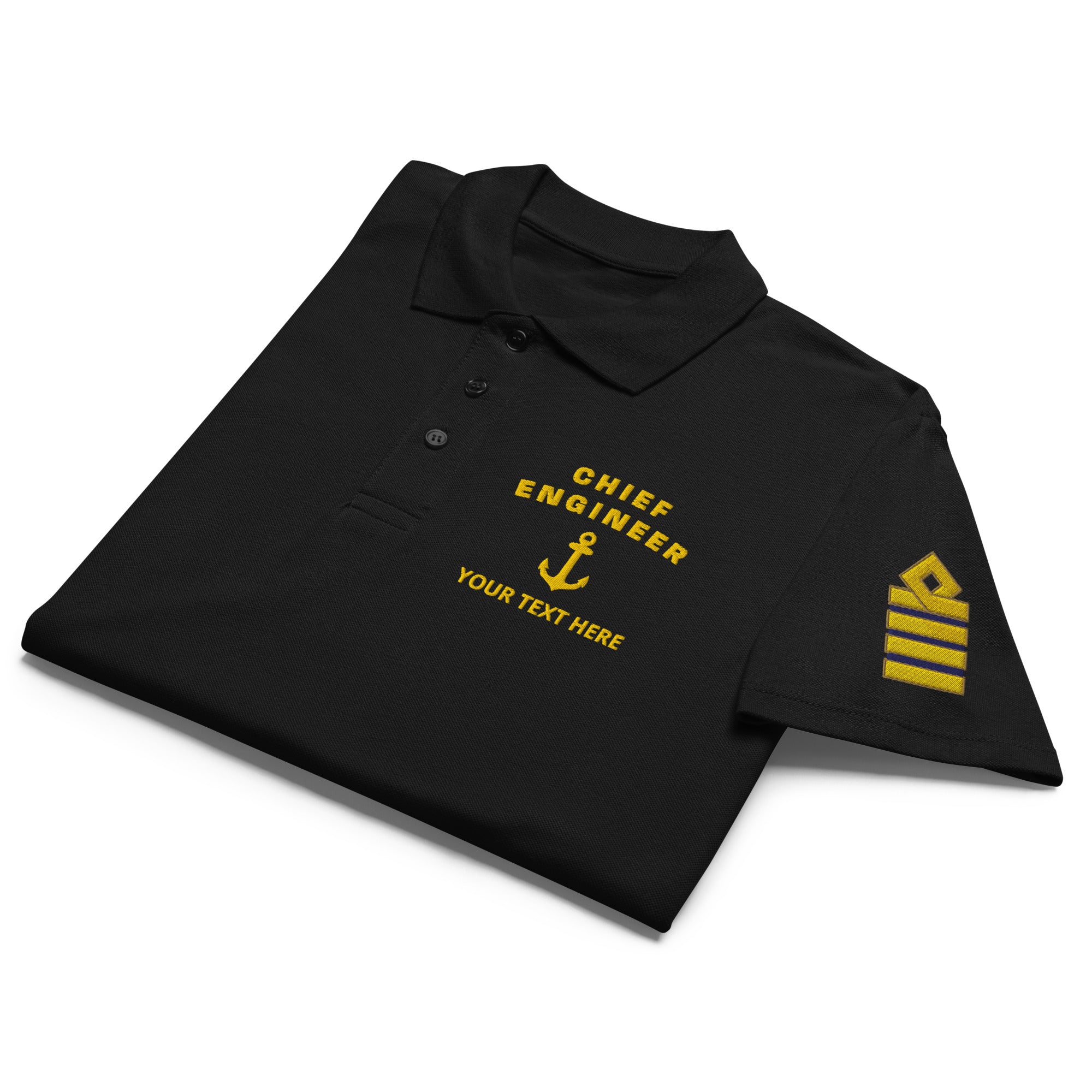 Chief Engineer Rank Polo – Personalized with Epaulettes – IamSEAWOLF shop